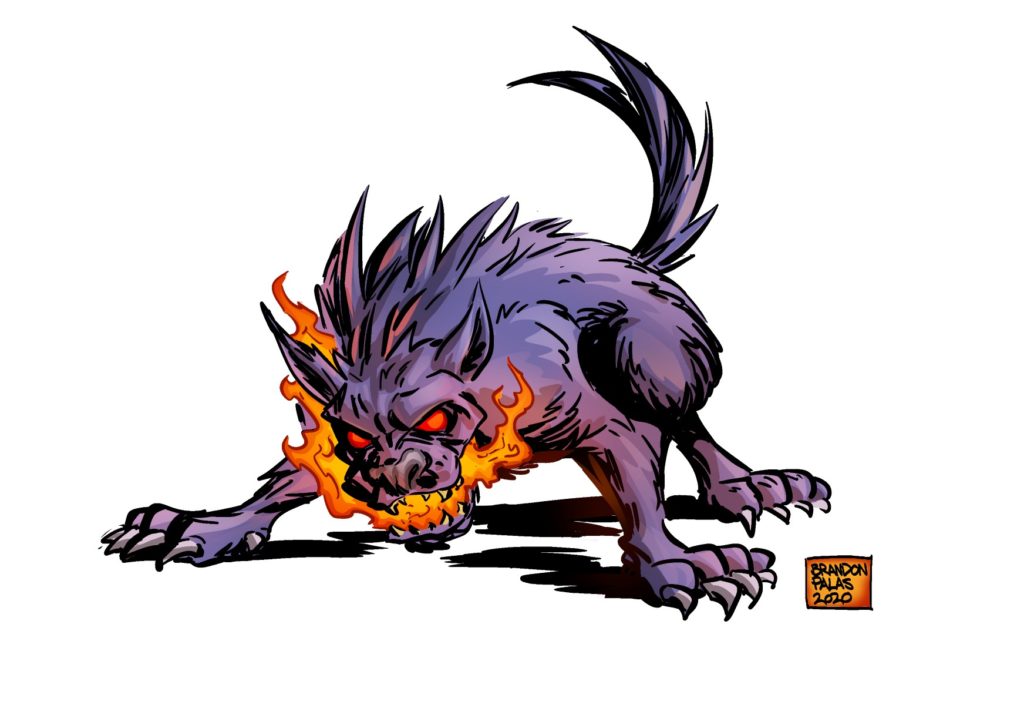 Drawing the Monster Manual #1: Hellhound | Brandon Palas